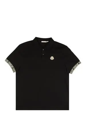 Moncler Logo Patch Polo - Black