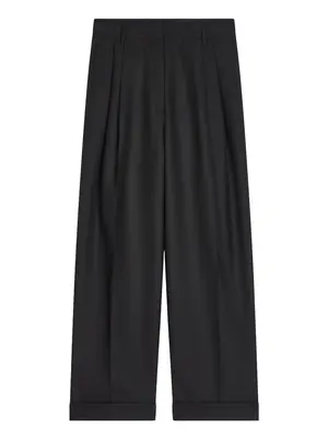DRIES VAN NOTEN Pleated Wool Trousers