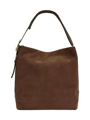 REISS Shiba Suede And Leather Tote Bag - Rust