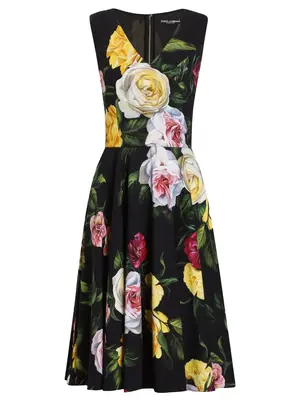 Dolce & Gabbana Charmeuse Calf-length Dress - Black