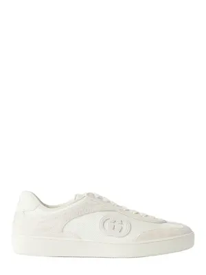 Gucci Gucci Leather-Trimmed Sneakers Off-white