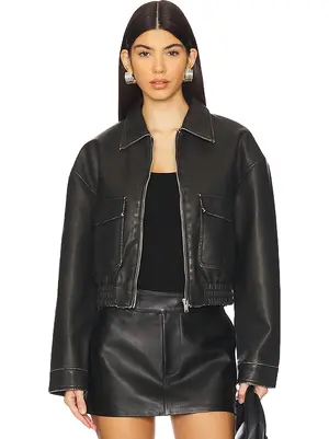 SUPERDOWN Lolo Faux Leather Jacket