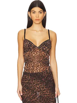 BELLA VENICE Gigi Mesh Top - Cheetah