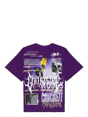 CIVIL REGIME Watch Us Burn Dungeon Tee In Purple - Deep Dark Purple