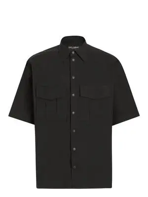 Dolce & Gabbana Poplin Shirt With Tag - Black