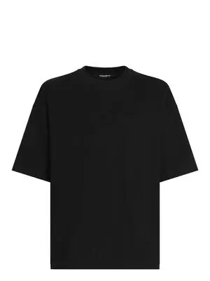 Dolce & Gabbana Cotton T-shirt With Logo - Black