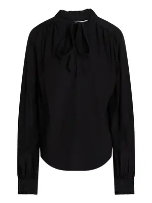 Veronica Beard Louama Silk-blend Crepe De Chine Blouse - Black