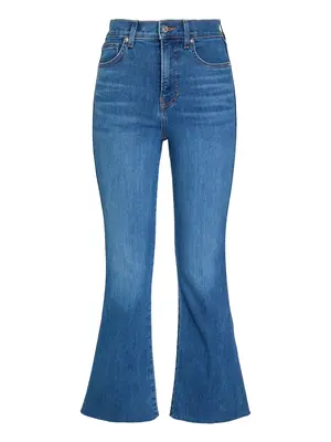 Veronica Beard Carson High-rise Kick-flare Jeans - Mid Denim