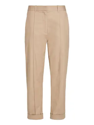 3.1 Phillip Lim Cropped Tapered Cotton-blend Pants - Beige