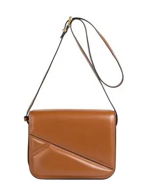 WANDLER Oscar Trunk Medium Leather Shoulder Bag - Light Brown