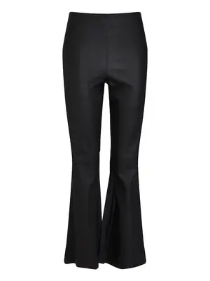 BY MALENE BIRGER Leather Flared Pants - Black