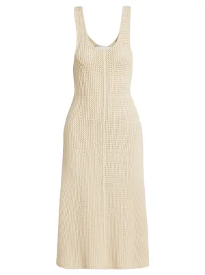 3.1 Phillip Lim 3.1 Phillip Lim Ribbed Cotton-Blend Dress Cream