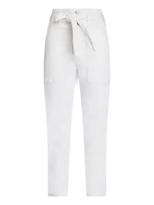 Veronica Beard Logan Cropped Slim-leg Jeans - White