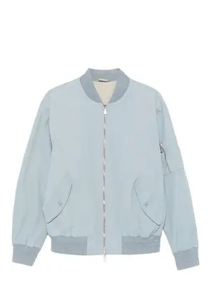 Eleventy Twill Bomber Jacket - Blue