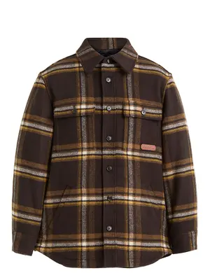 COACH® Restored Tweed Shirt Jacket - Brown/multi