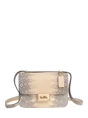 COACH® Restored Alie Shoulder Bag In Lizard - Brass/natural