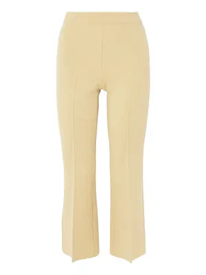 HIGH SPORT Cropped Slim-leg Pants - Yellow