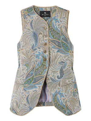 Etro Jacquard-knit Vest - Multi