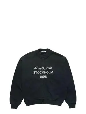 Acne Studios Acne Studios Logo Print Distressed Effect Sweatshirt Grey