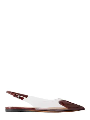 Alaïa Alaïa Le Caur Point-Toe Slingback Flats Burgundy