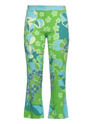 Dolce & Gabbana Flared Floral Print Pants - Green