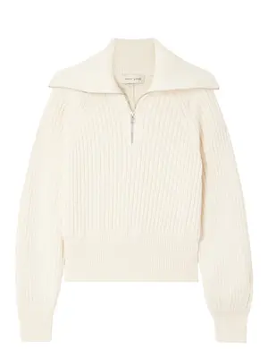 HIGH SPORT Chester Ribbed Cotton-blend Sweater - Ivory