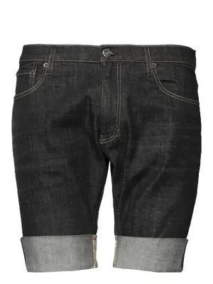 Woolrich Denim Shorts With Cuffed Hems - Blue