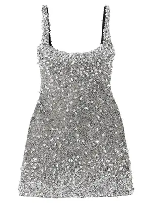 CLIO PEPPIATT Midas Embellished Mini Dress - Silver