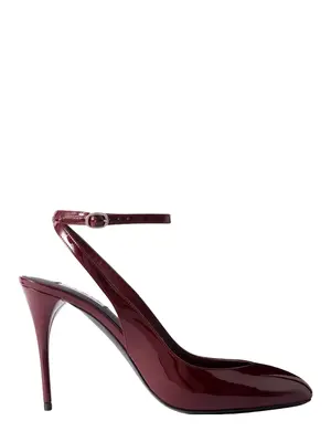 Alaïa 90 Patent-leather Pumps - Burgundy