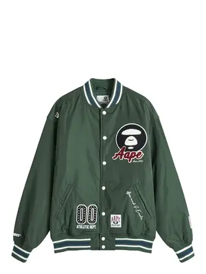 A BATHING APE Ice Hockey Varsity Jacket - Dark Green