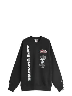 A BATHING APE Universe Back Stamp Sweatshirt - Black