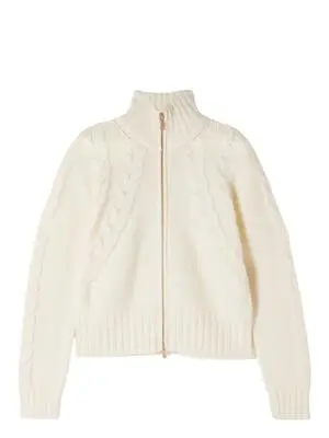 Max Mara Mabel Cable-knit Cardigan - White