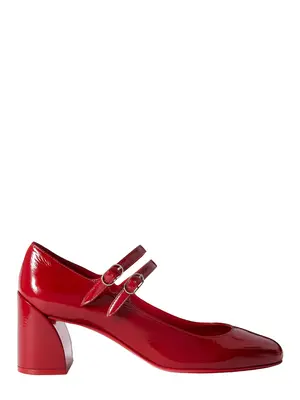 CHRISTIAN LOUBOUTIN Miss Jane 55 Patent-leather Pumps - Red