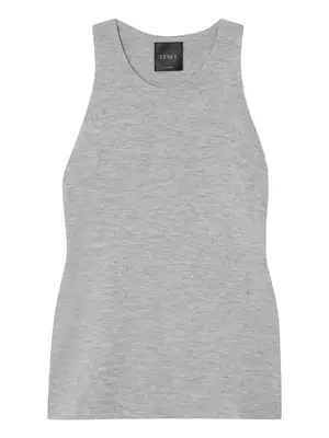 LESET Lauren Mélange Knitted Tank - Gray