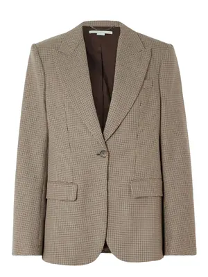 STELLA MCCARTNEY Stella McCartney Oversized Houndstooth Wool Blazer