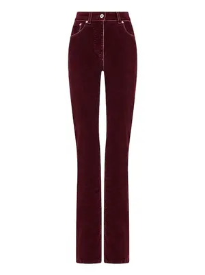 FERRAGAMO Five Pocket Straight Trouser - Burgundy