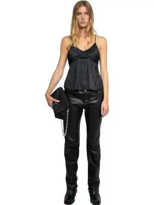 Zadig&Voltaire Cayonne Satin Camisole - Black