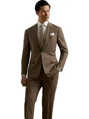 Ralph Lauren Kent Handmade Wool Gabardine Suit - Morrel/ Mocha