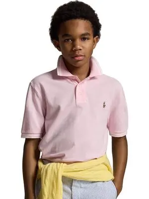 Ralph Lauren Oxford Mesh Polo Shirt - Carmel Pink