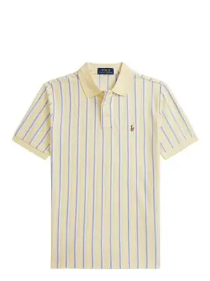 Ralph Lauren Striped Oxford Mesh Polo Shirt - Wicket Yellow Multi