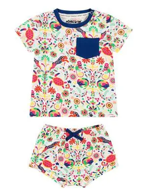 MIXED UP CLOTHING Tee And Bloomer Shorts Set - Animal Arabesque