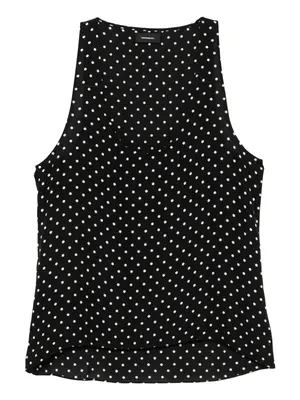 Wardrobe.NYC Silk Tank Top - Black