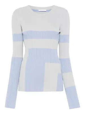 Patrizia Pepe Colour-block Top - J4e4 Glass Grey/sky