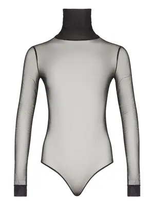 MAISON MARGIELA Sheer Bodysuit - Black