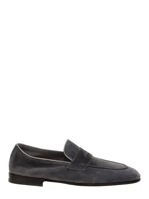 Brunello Cucinelli Suede Loafers - Grey