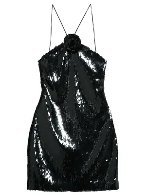 Magda Butrym Sequined Mini Dress - Black