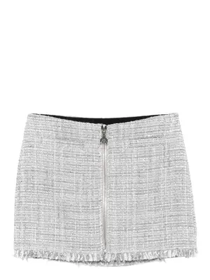 Patrizia Pepe Tweed Mini Skirt - Grey