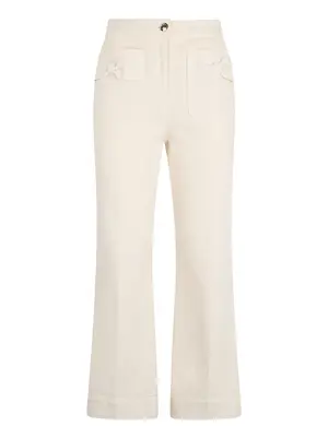 Liu Jo Pressed-crease Trousers - White