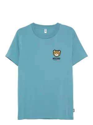 Moschino Teddy Bear-appliqué T-shirt - Blue