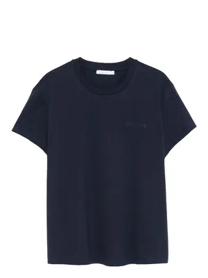 Patrizia Pepe Rubberised-logo T-shirt - Blue